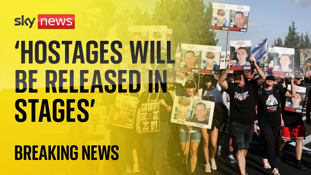 Israeli hostages to be released 'in stages', says Benjamin Netanyahu ...