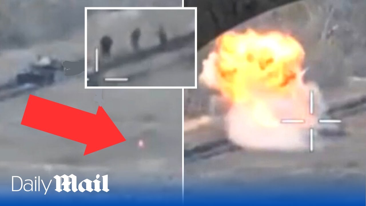 Russian tankers flee for their lives after Ukraine destroys tank with ...