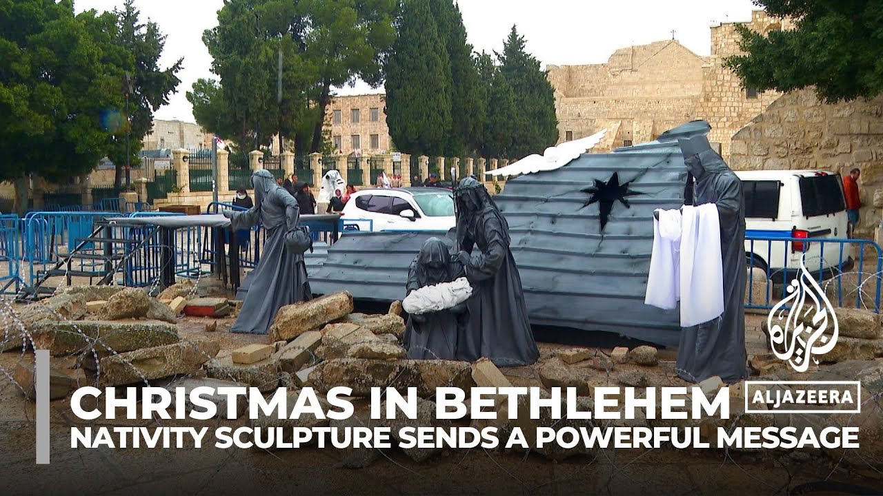 Bethlehem’s bombed-out nativity sculpture sends a powerful message ...
