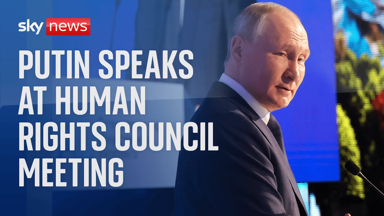 Russian President Vladimir Putin delivers address at Human Rights ...