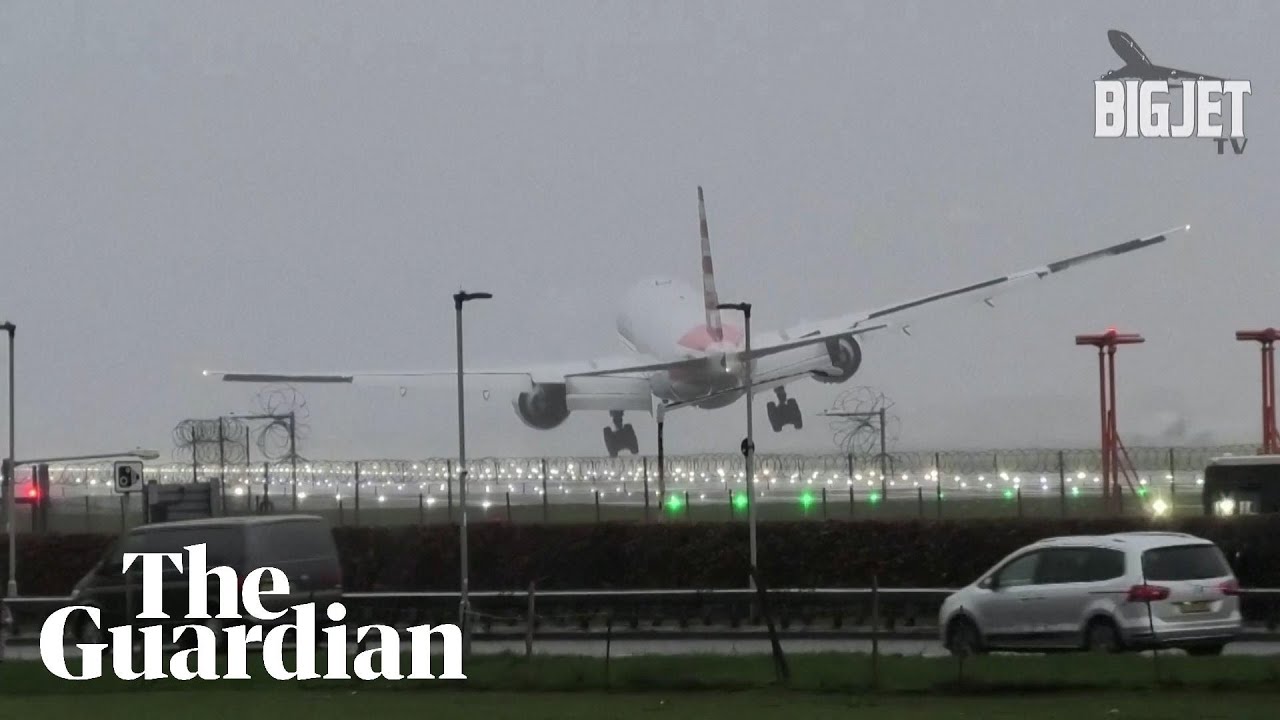 Plane makes bumpy landing at London Heathrow during Storm Gerrit - The ...