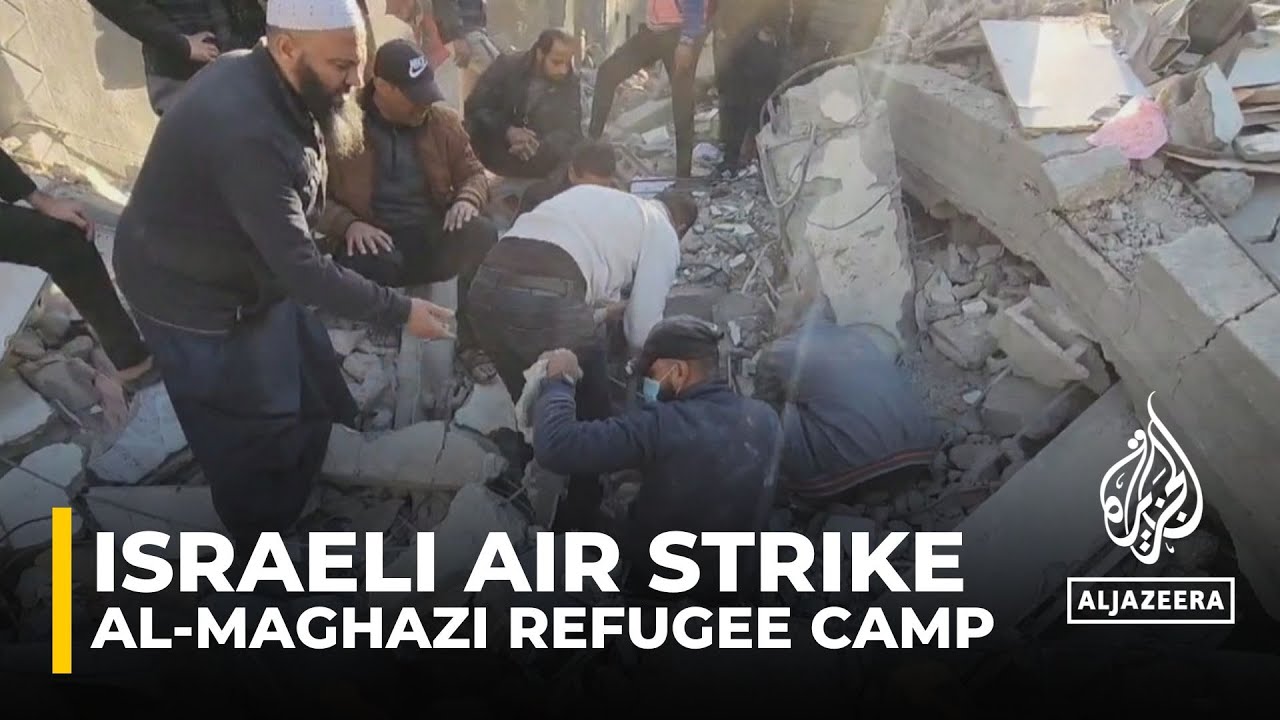 Israeli air strikes in al-Maghazi refugee camp killed at least 22 ...