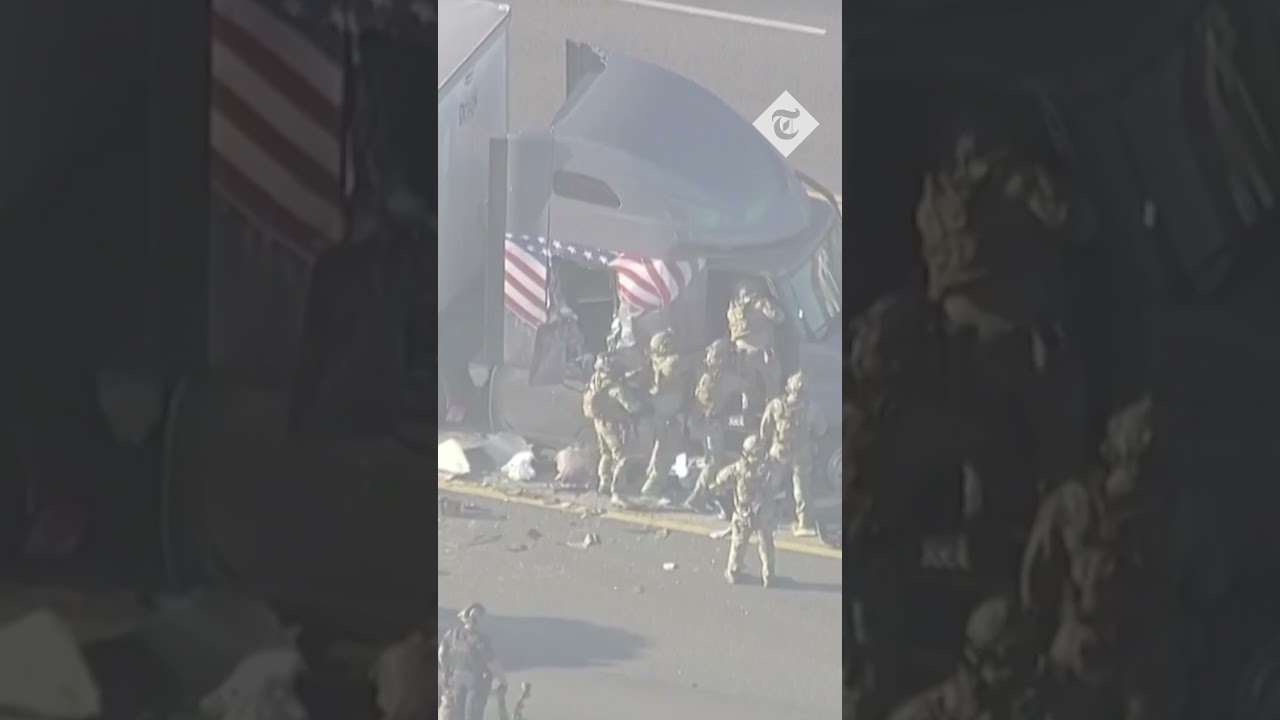 Texan police use armoured battering ram after chase with 18-wheeler ...