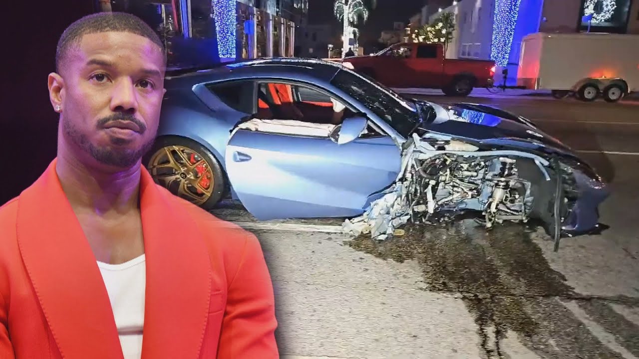Michael B. Jordan Is 'OK' After Ferrari Accident: See the Aftermath ...