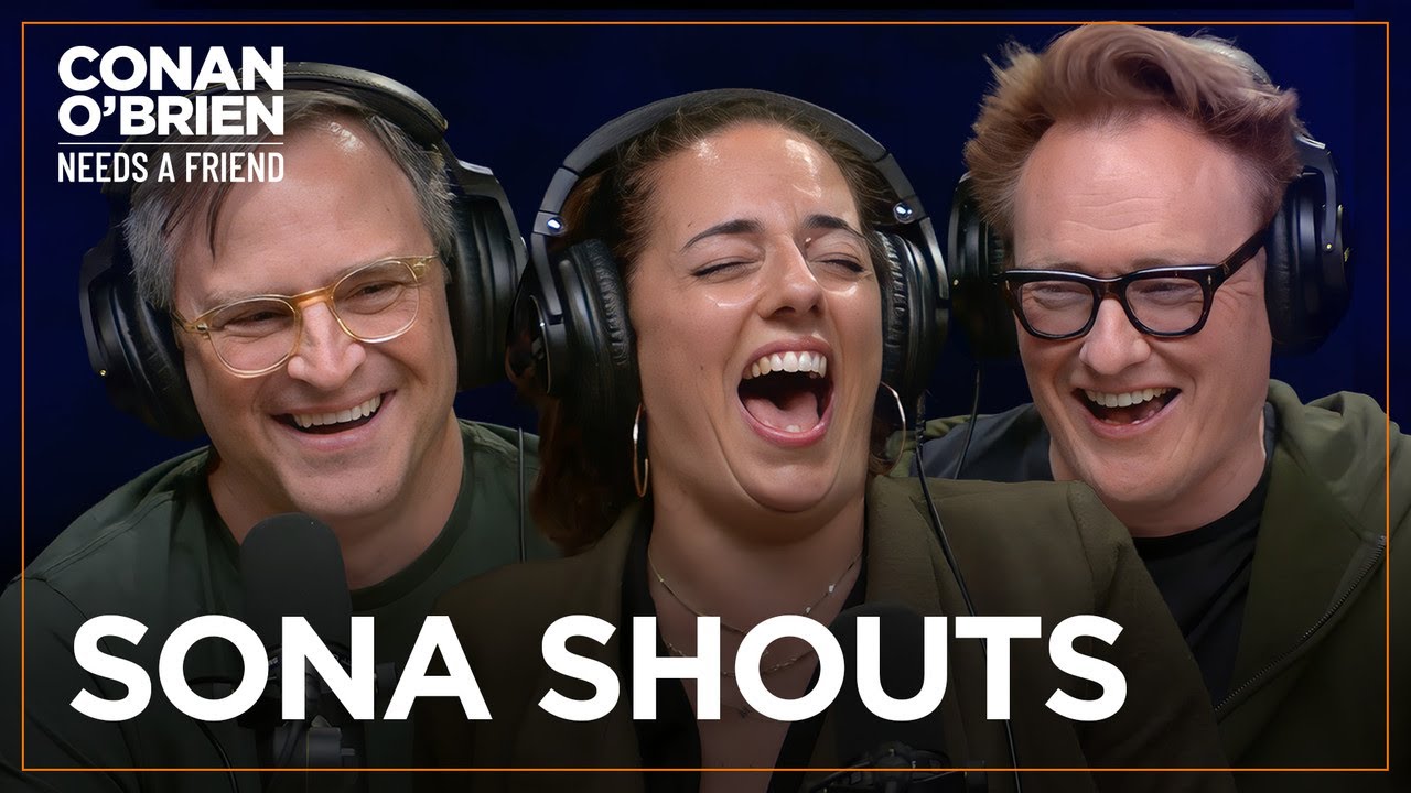 Sona Can’t Help But Yell Into The Mic | Conan O'Brien Needs A Friend ...