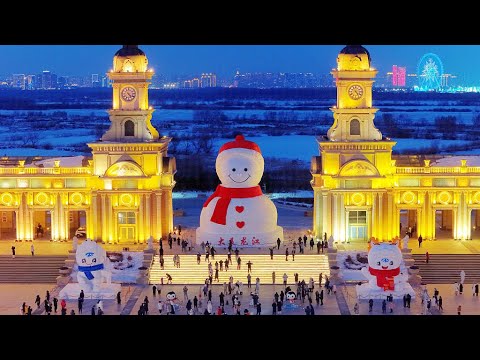 Live: Giant snowman makes annual appearance in Harbin, NE China – Ep. 2 ...