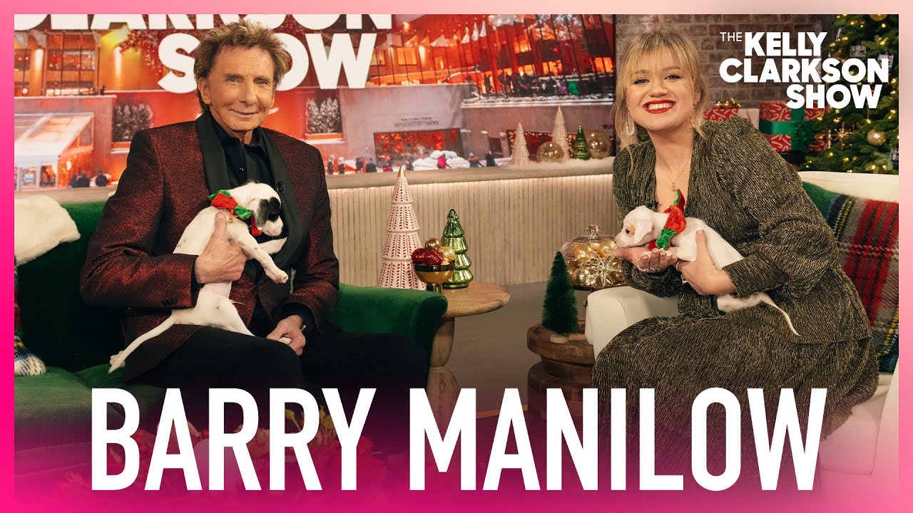 Kelly Clarkson Surprises Barry Manilow With Puppies For Christmas - The ...