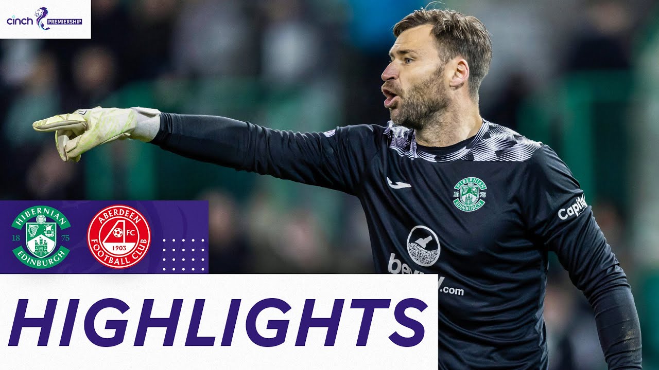 Hibernian 2-0 Aberdeen | Goalkeeper Marshall The Hero In Hibs Win | cinch Premiership - The ...