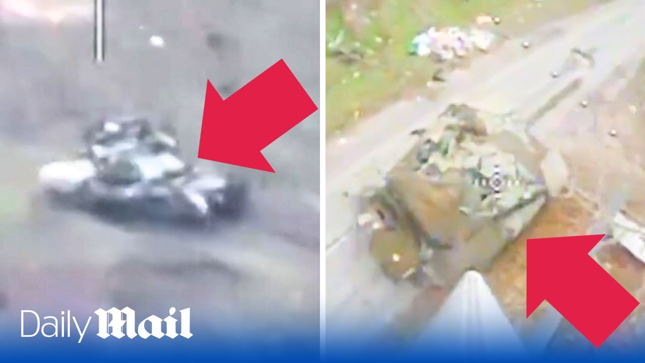 Russian soldiers abandon T-90 tank after Ukraine troops attack with two ...