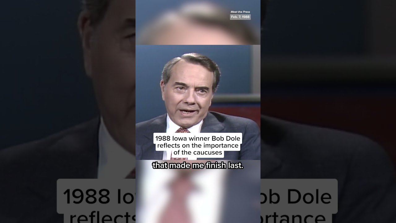 1988 Iowa winner Bob Dole reflects on the importance of the caucuses ...