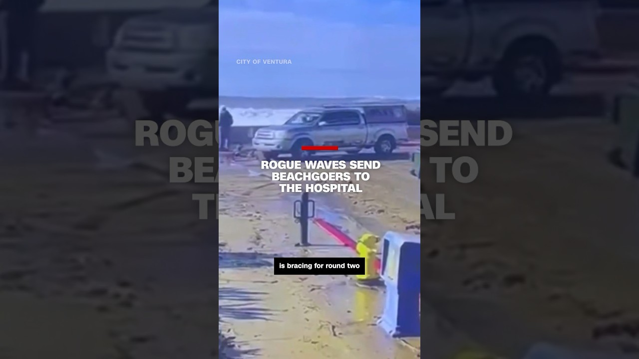 Rogue waves send beachgoers to the hospital #cnn #news #california # ...