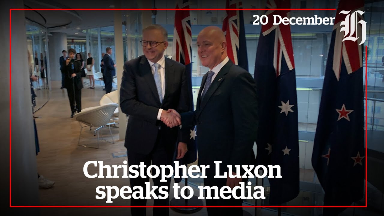 Christopher Luxon speaks to the media on his Australia visit ...