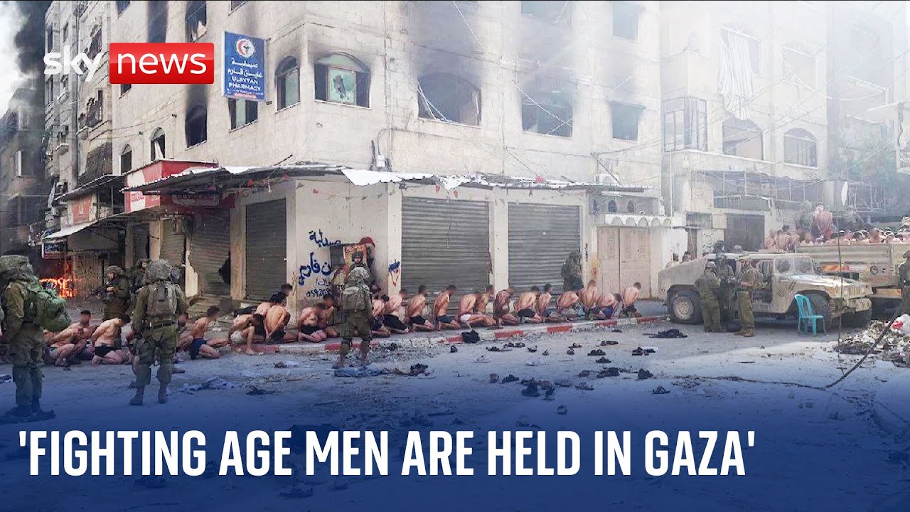Fighting age men being detained in Gaza, man tells Sky News | Israel ...