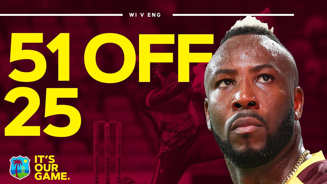 Dre Russ On The Charge! | Smashes 51 Runs off 25 Balls | West Indies v ...