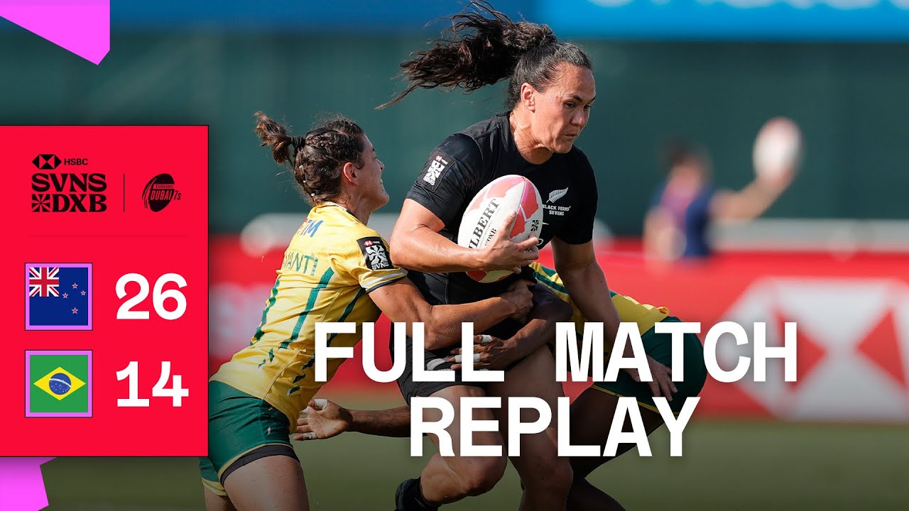Black Ferns 7s survive Brazil scare! | New Zealand v Brazil | Full Match Replay | Dubai HSBC ...