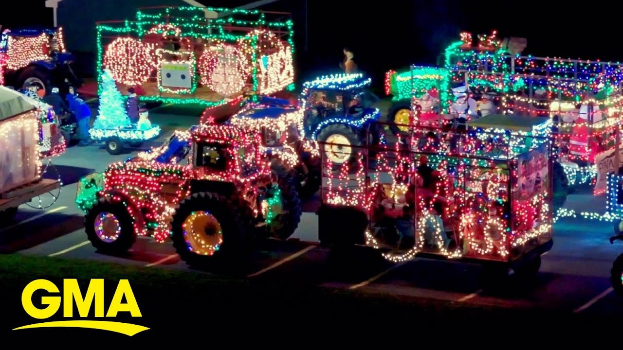 Small town’s lighted tractor parade brings holiday cheer - The Global ...