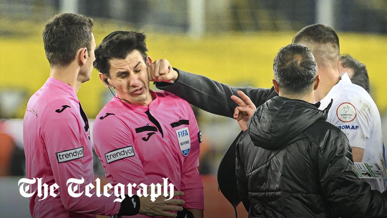 Turkish Super Lig referee punched to the ground by club president ...