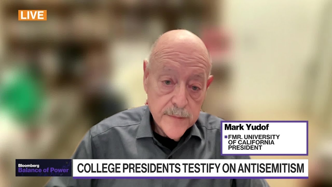 Mark Yudof on College Antisemitism Hearing - The Global Herald