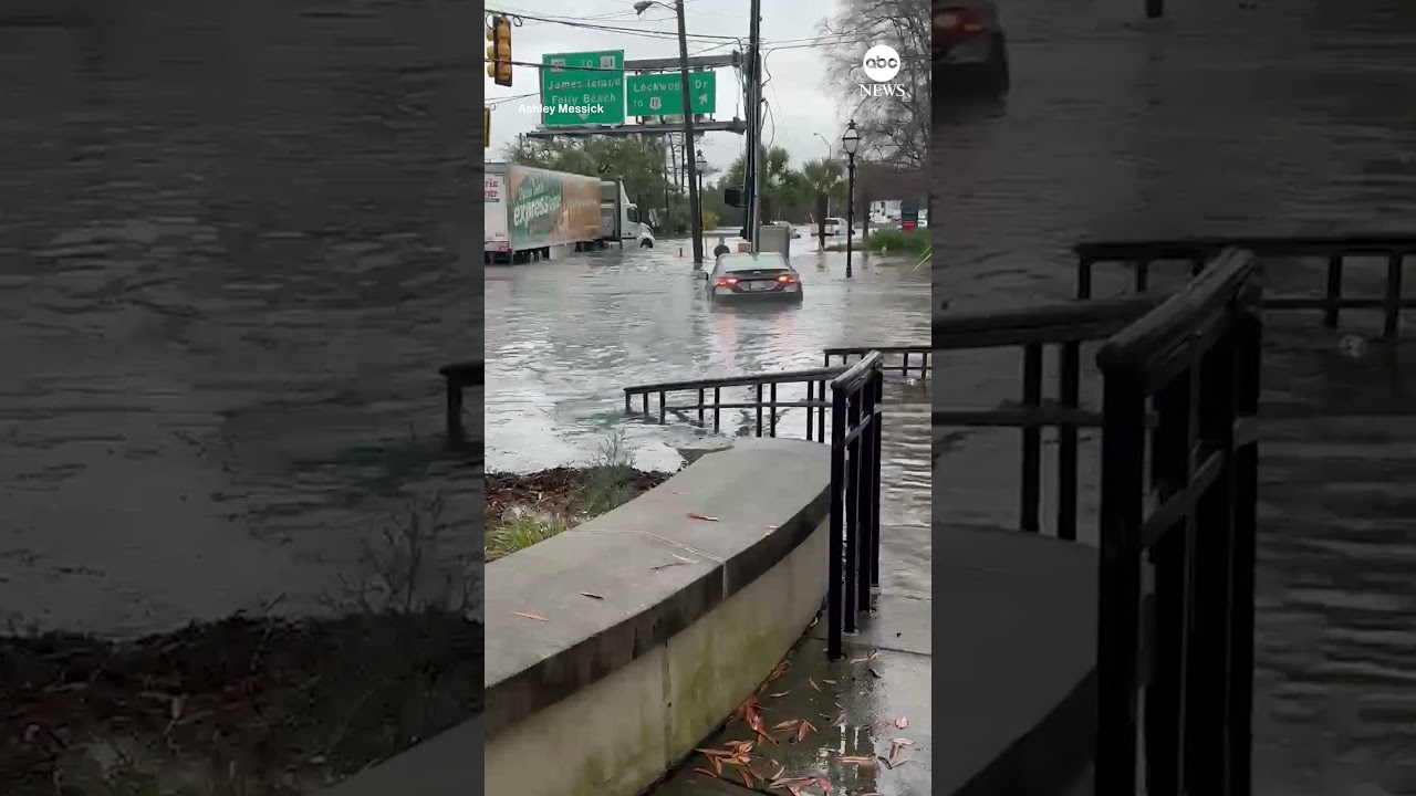 Cars seen floating in street as South Carolina hit hard by flooding ...