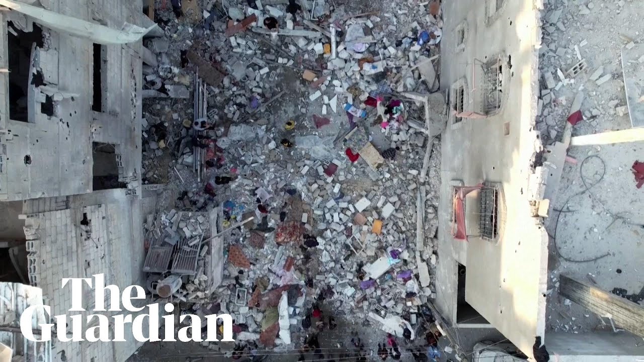 Drone footage shows aftermath of airstrike on Rafah in Gaza - The ...