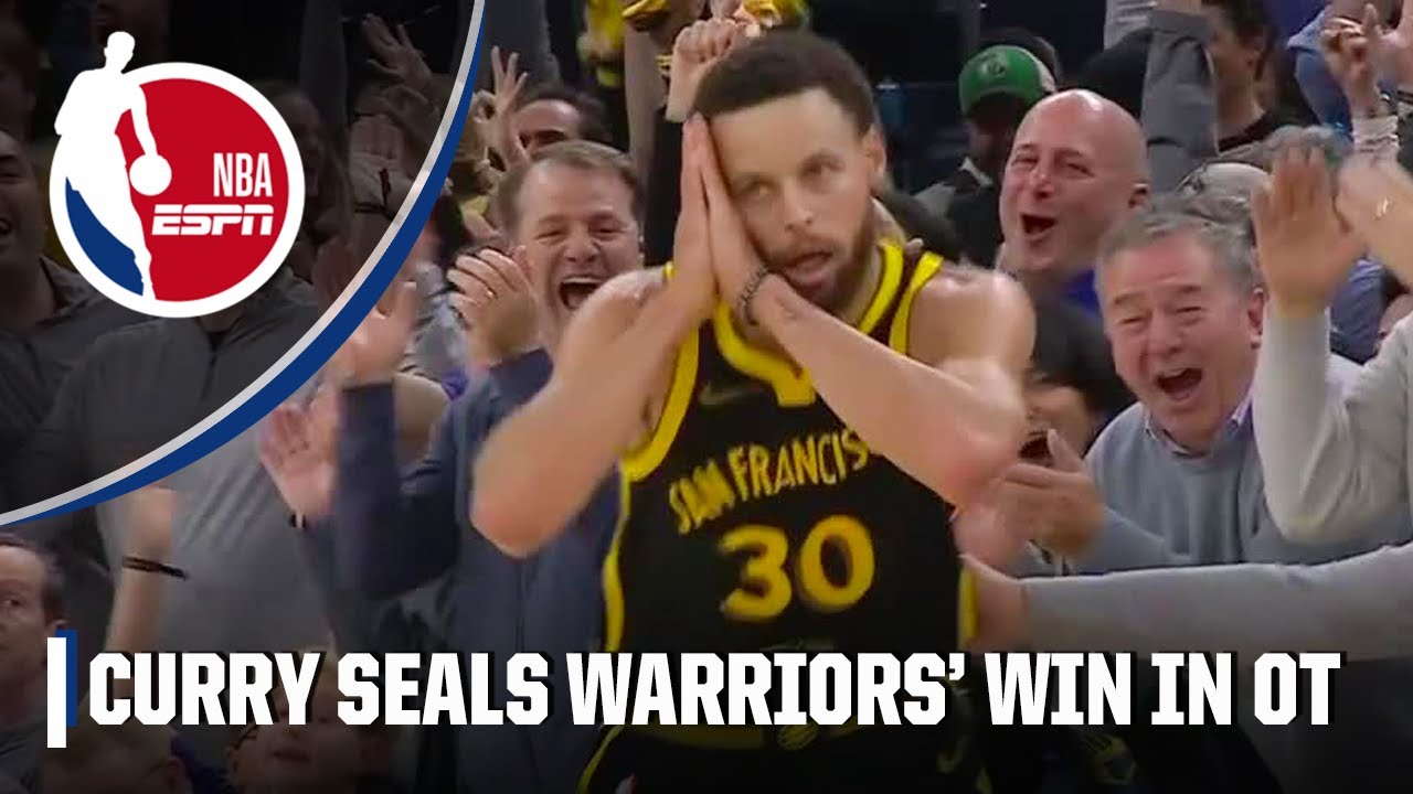 Steph Curry says NIGHT NIGHT to the Celtics after dagger 3 in OT | NBA ...