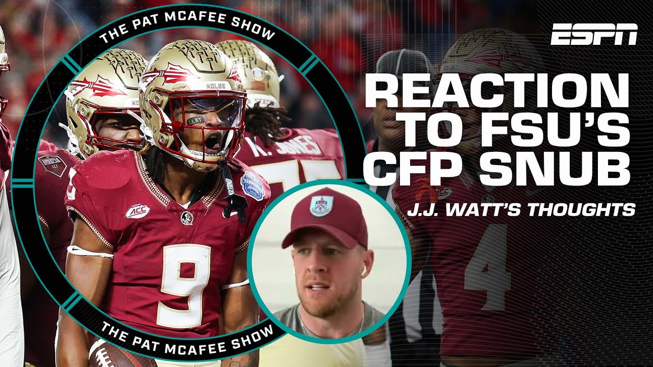 J.J. Watt on FSU being left out of CFP: I feel bad, it really sucks for ...