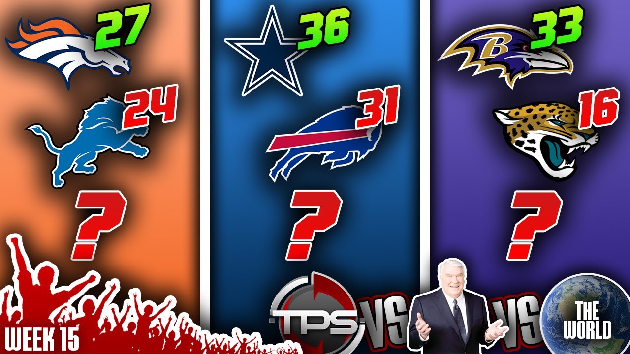 2023 NFL Week 15 PICKS, PREDICTIONS & PRIZES! TPS vs Madden vs THE ...