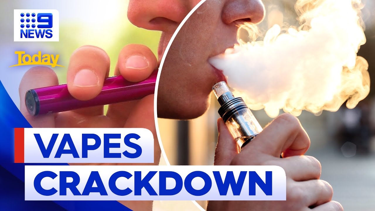 Disposable vapes will be banned at Australian border in 2024 | 9 News ...