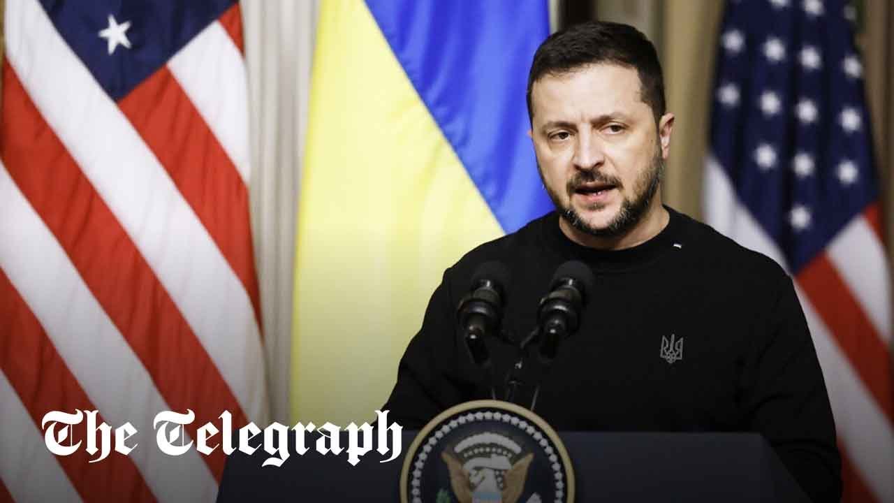 Watch: Ukrainian President Zelensky speaks to media | English ...