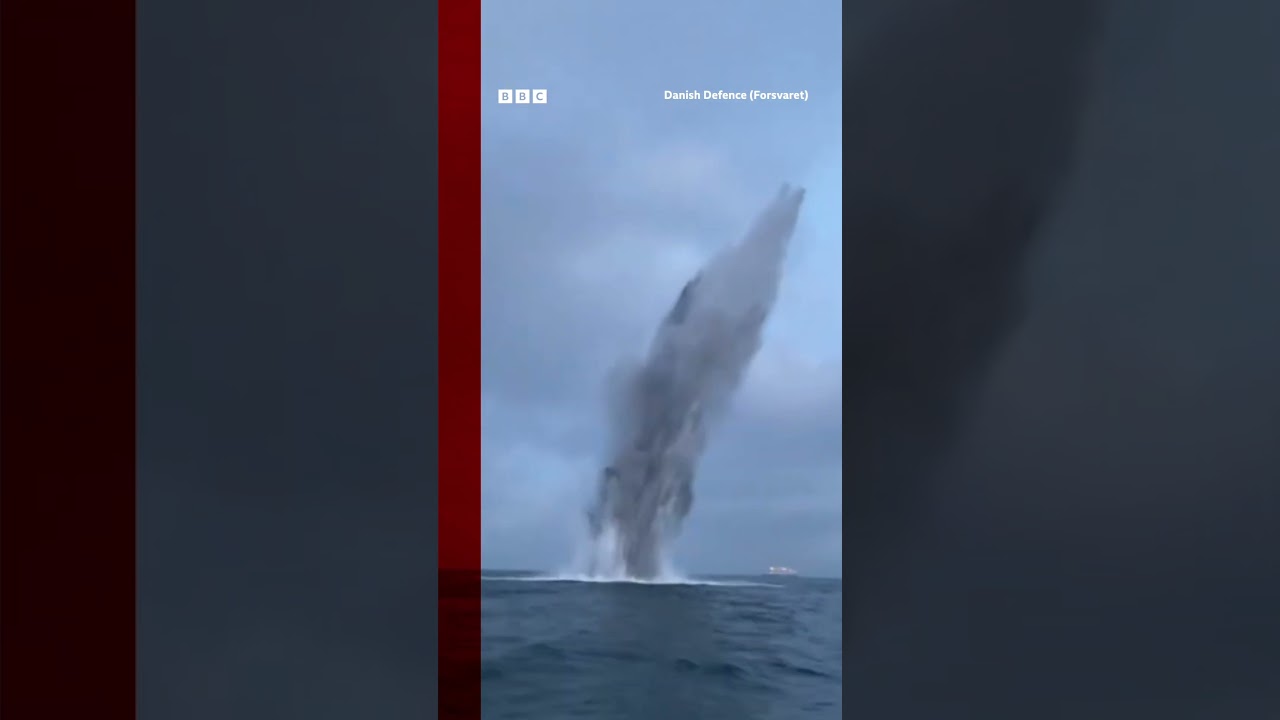 A World War Two era bomb has been detonated off the coast on Denmark. # ...