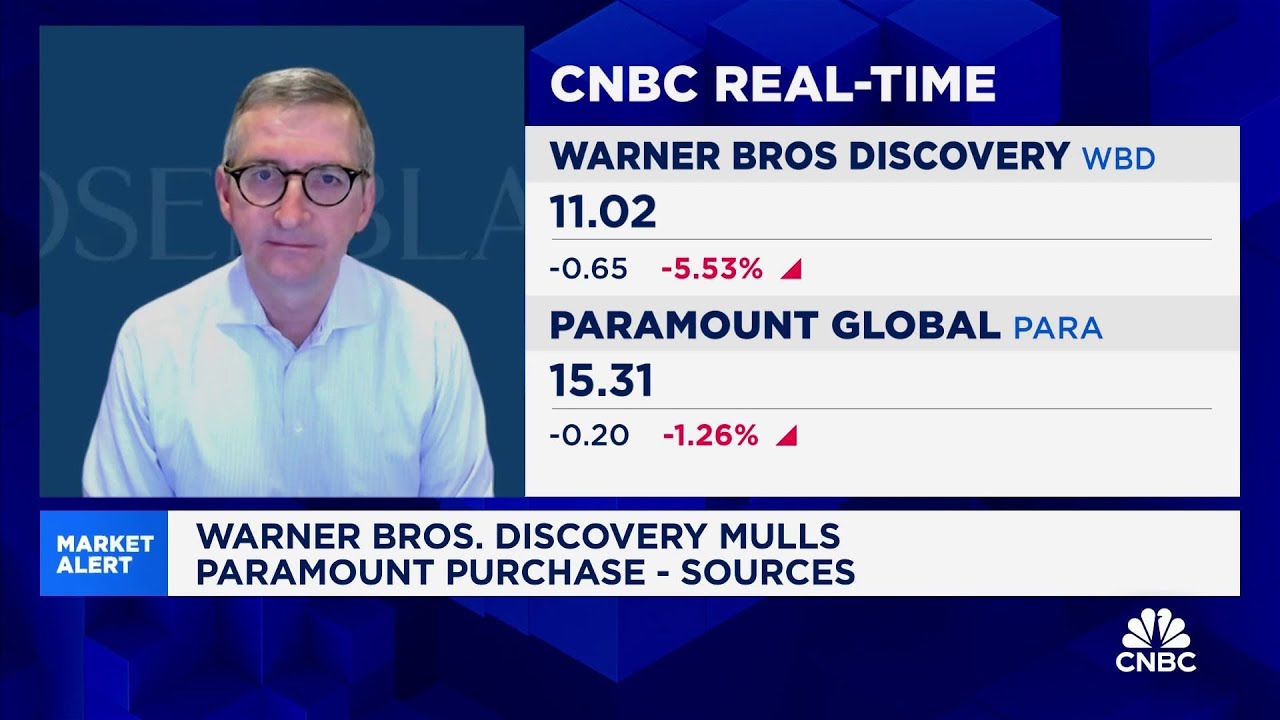 Warner Bros. Discovery is Paramount's best fit for a merger, says Rosenblatt's Barton Crockett ...