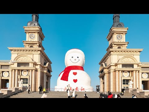 Live: Giant snowman makes annual appearance in northeast China's Harbin ...