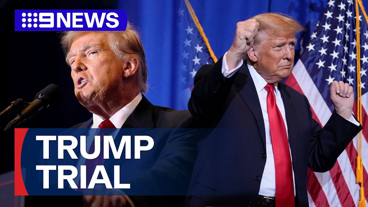 Trump attends defamation trial after Iowa win | 9 News Australia - The ...
