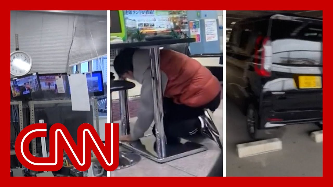 Videos capture violent shaking during huge earthquake in Japan - The ...
