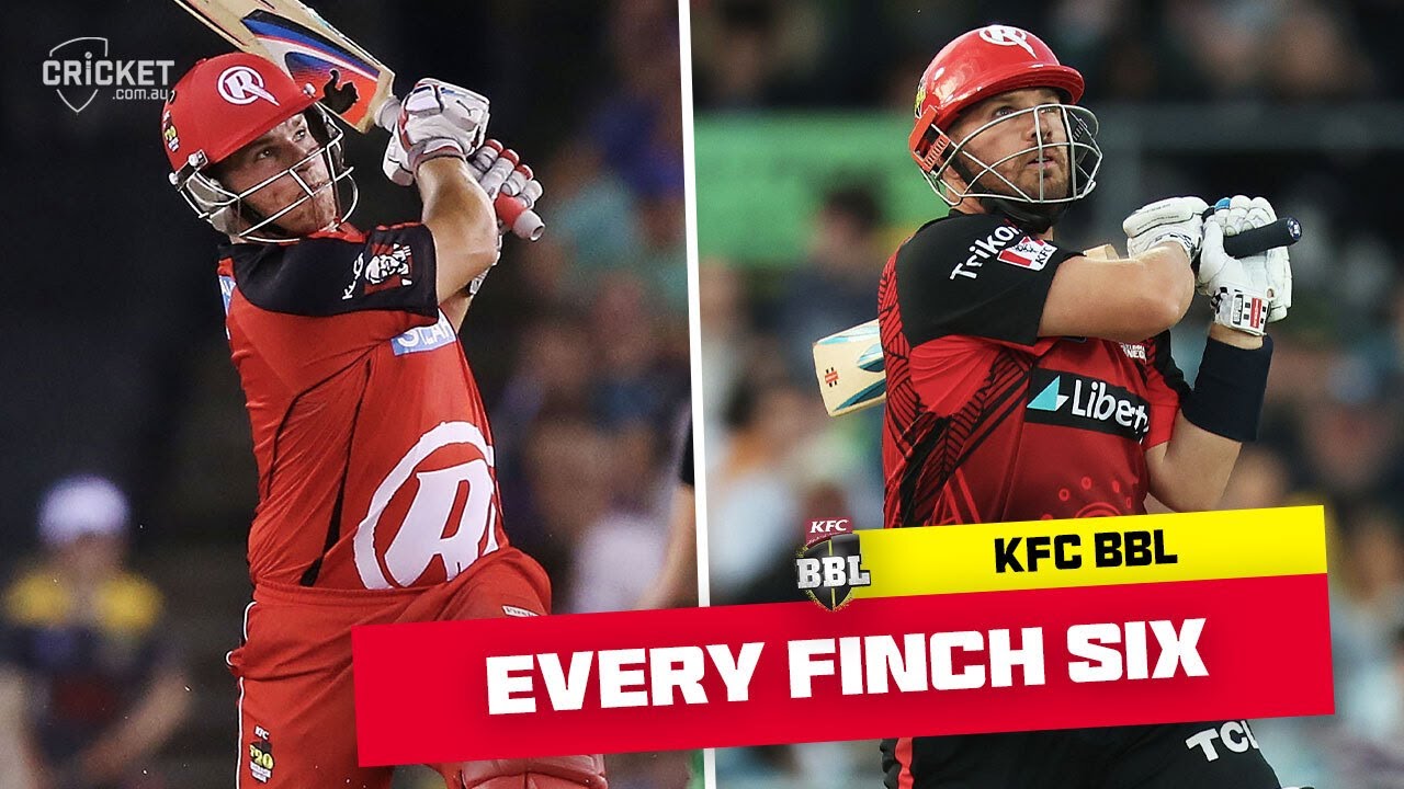 All of Aaron Finch's 118 sixes in the Big Bash (BBL|01 to BBL|13) - The ...