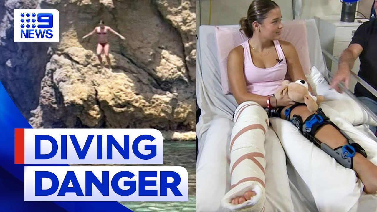 Girl breaks both legs after jumping into sea off popular cliff | 9 News ...