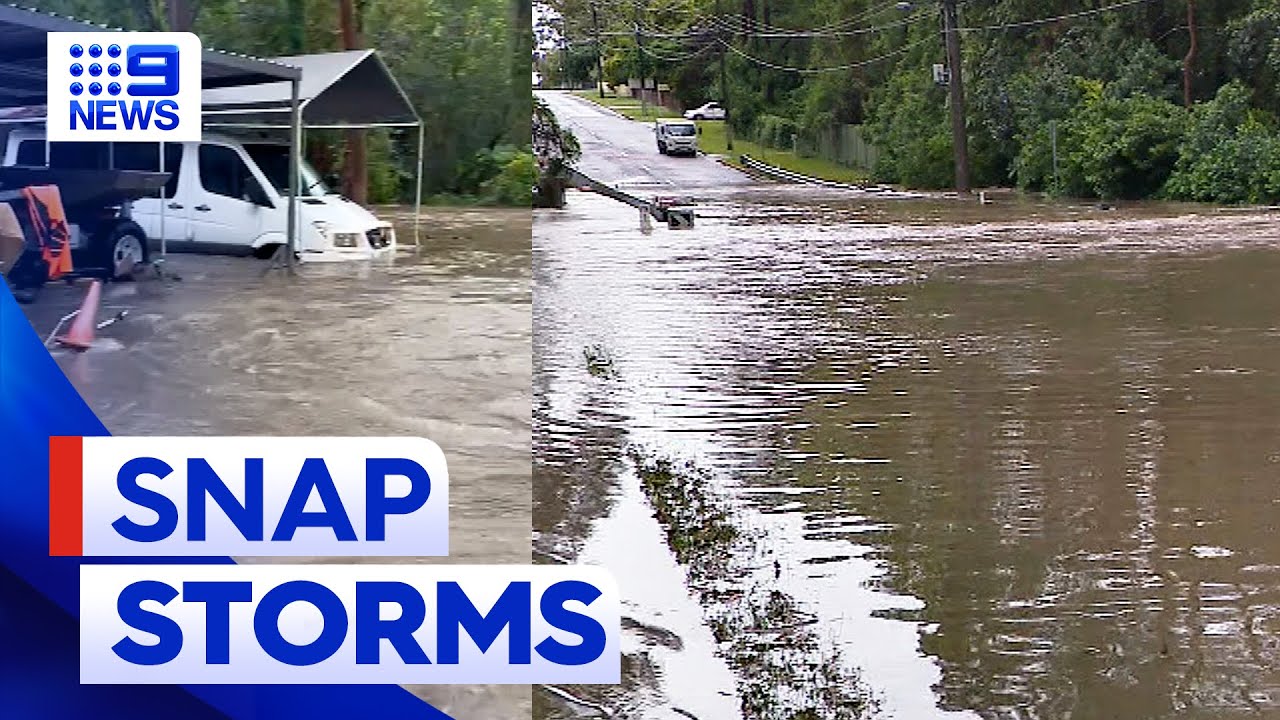 South-east Queensland smashed by snap storms | 9 News Australia - The ...