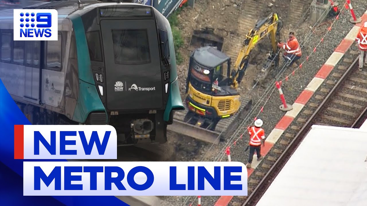 Work continues on new Sydney metro rail line | 9 News Australia - The ...