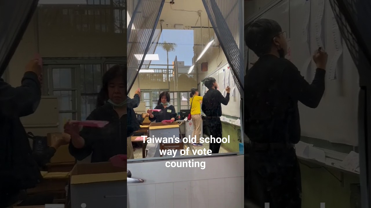 Check out Taiwan’s old school way of vote counting. Yvonne Man reports ...