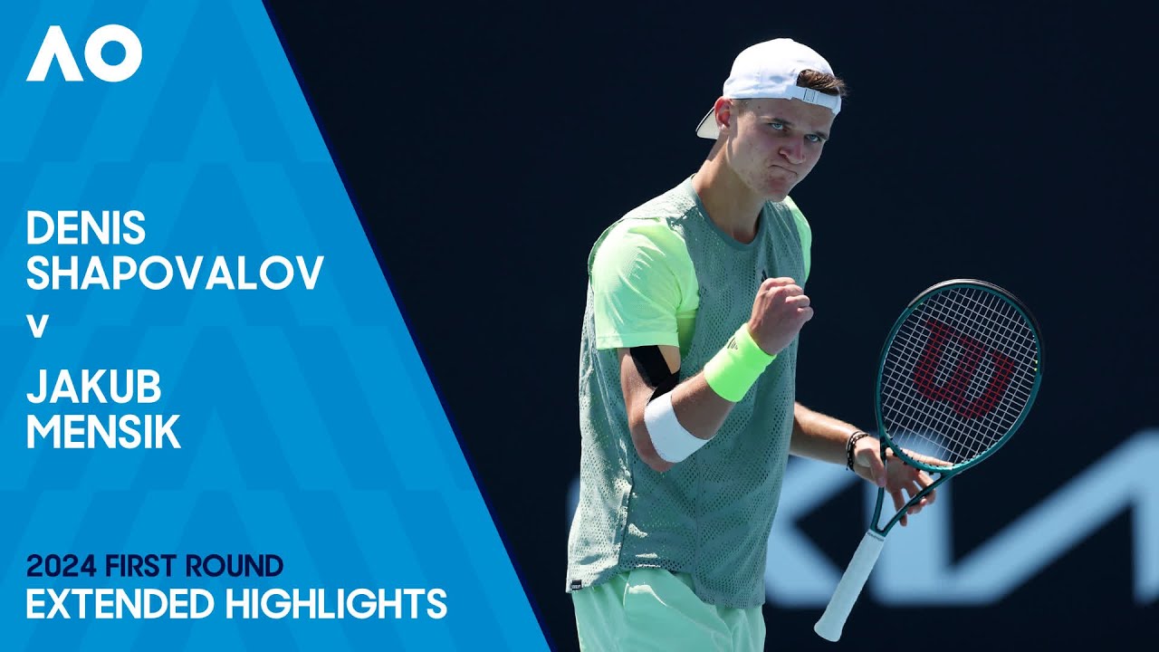 Denis Shapovalov v Jakub Mensik Extended Highlights | Australian Open 2024 First Round - The ...
