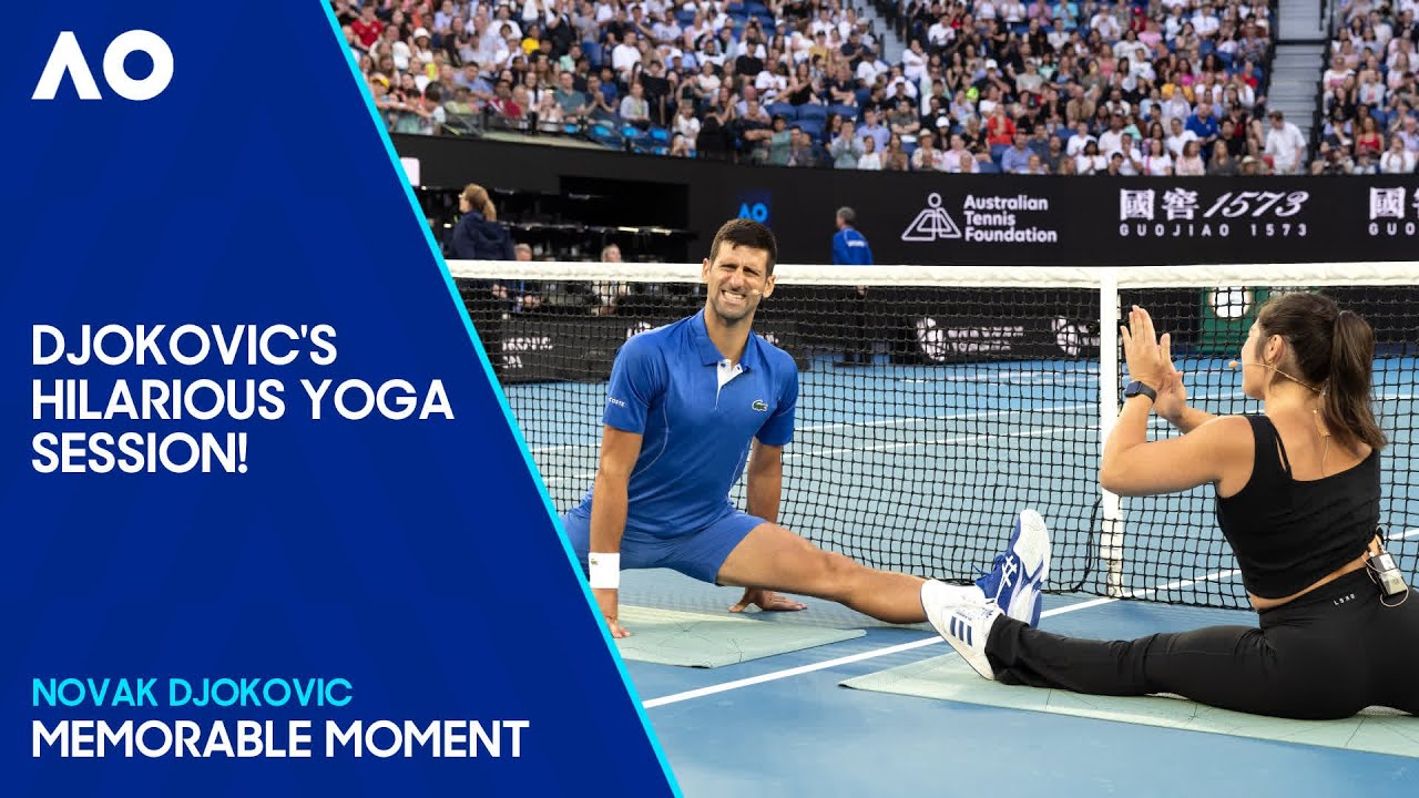 Novak Djokovic Shows Off Flexibility in Yoga Session! | Australian Open ...