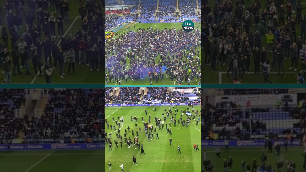 Football match abandoned as around 1,000 fans storm the pitch in ...