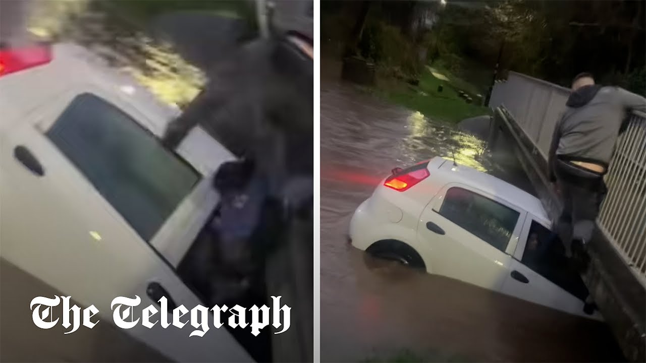 Storm Henk: Hero saves mother and toddler from car trapped in flood ...