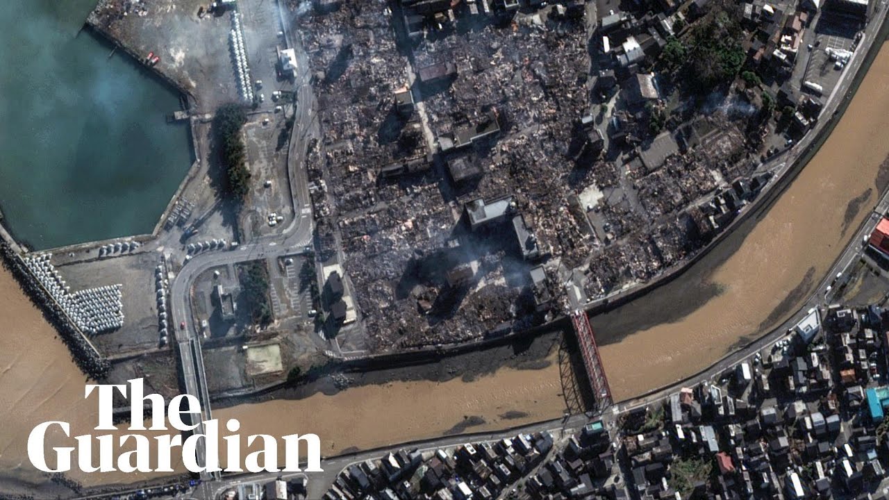 Satellite images show devastation in Japan following a powerful ...