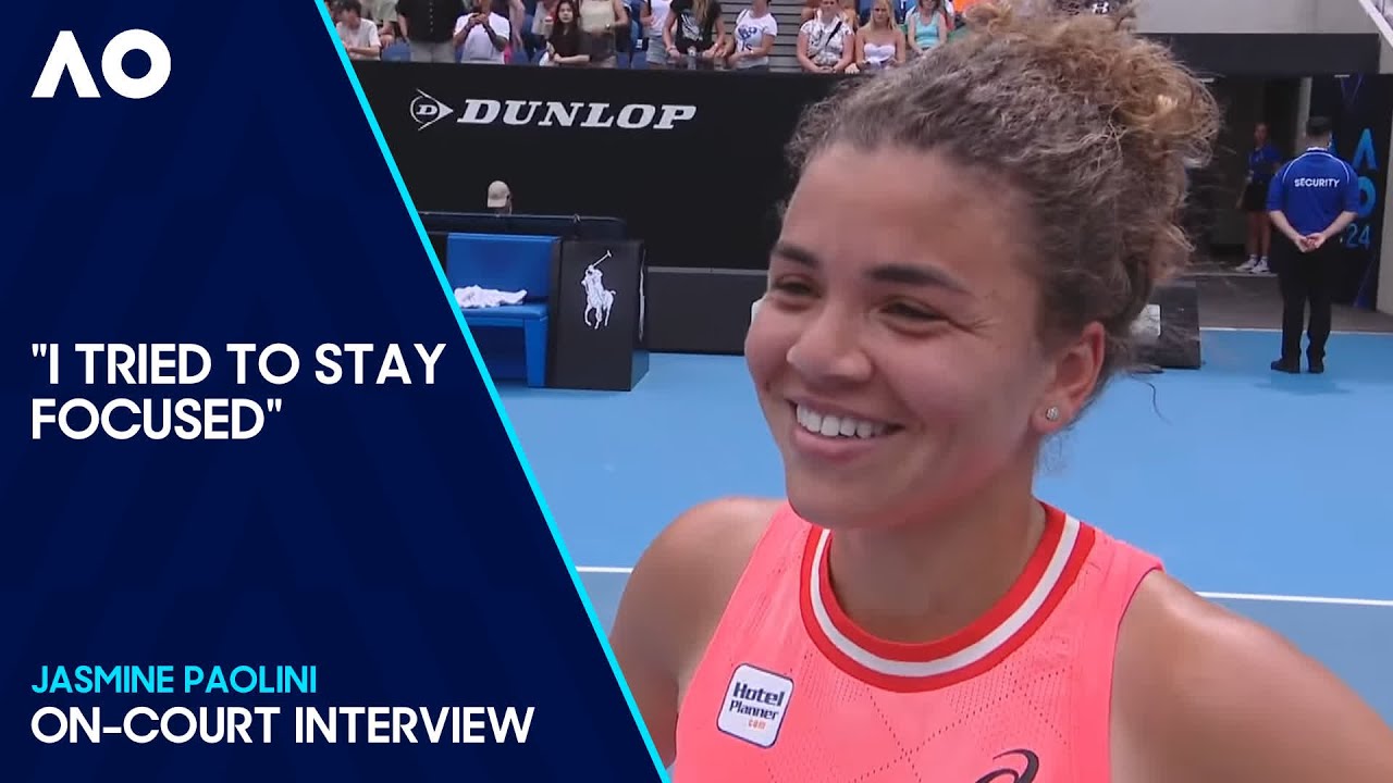 Jasmine Paolini On-Court Interview | Australian Open 2024 Third Round ...