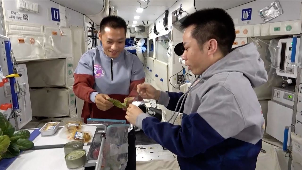 Chinese astronauts enjoy an abundant meal in space to greet new year ...