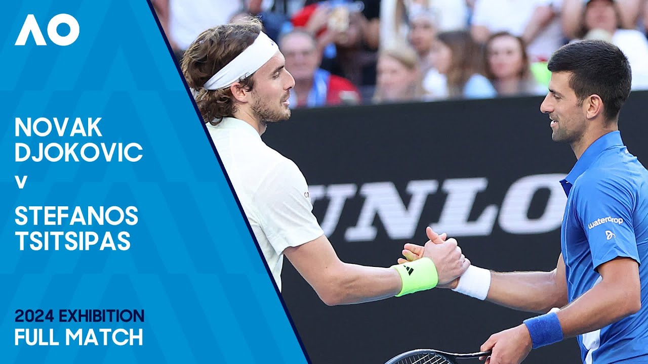 Novak Djokovic v Tsitsipas Full Match | Australian Open 2024 Exhibition ...