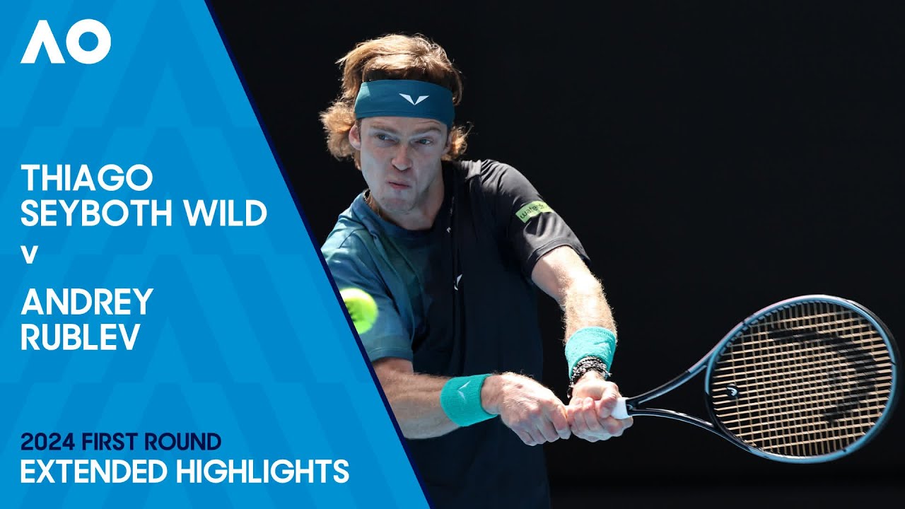 Thiago Seyboth Wild v Andrey Rublev Extended Highlights | Australian Open 2024 First Round - The ...