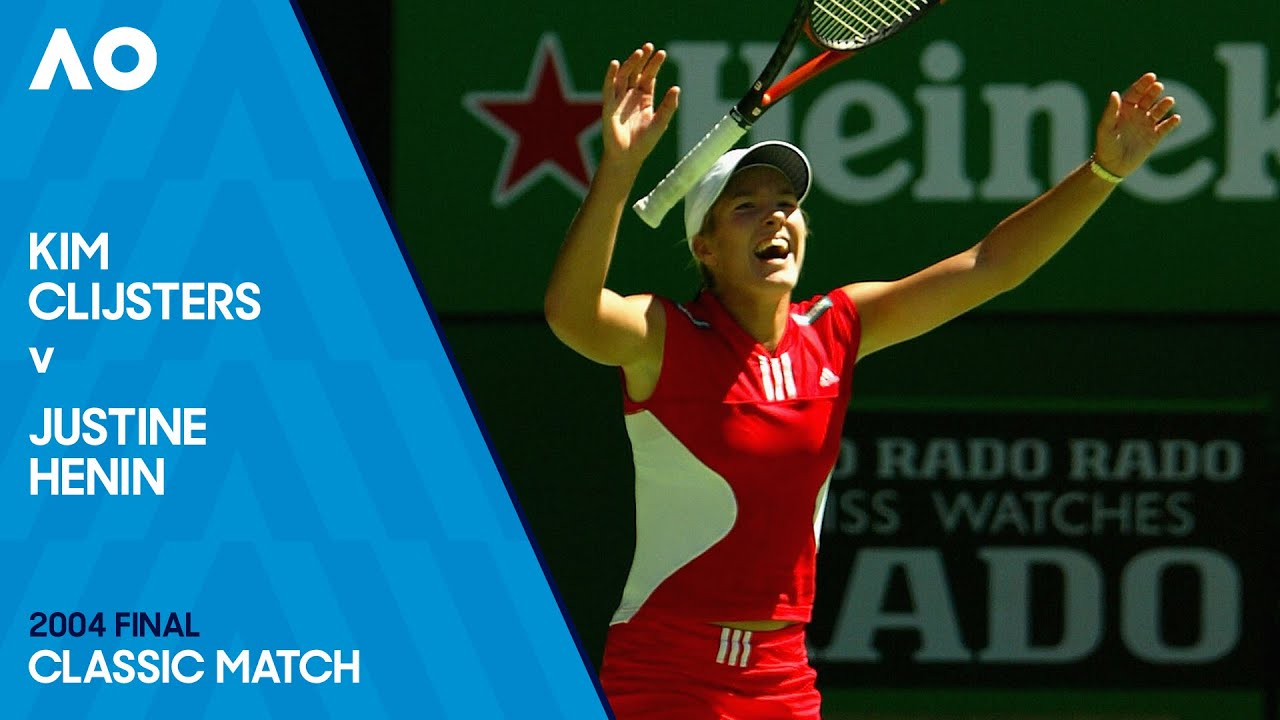 Kim Clijsters v Justine Henin Classic Matches | Australian Open 2004 ...