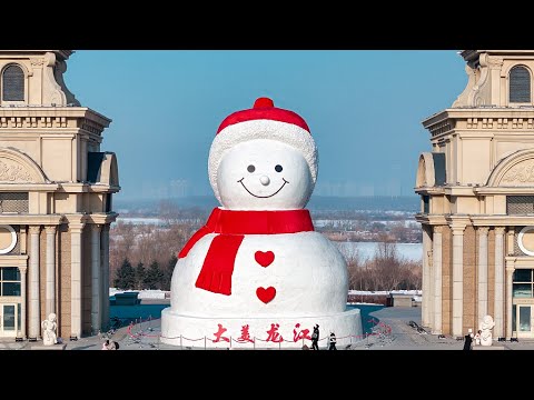 Live: Giant snowman makes annual appearance in northeast China's Harbin ...